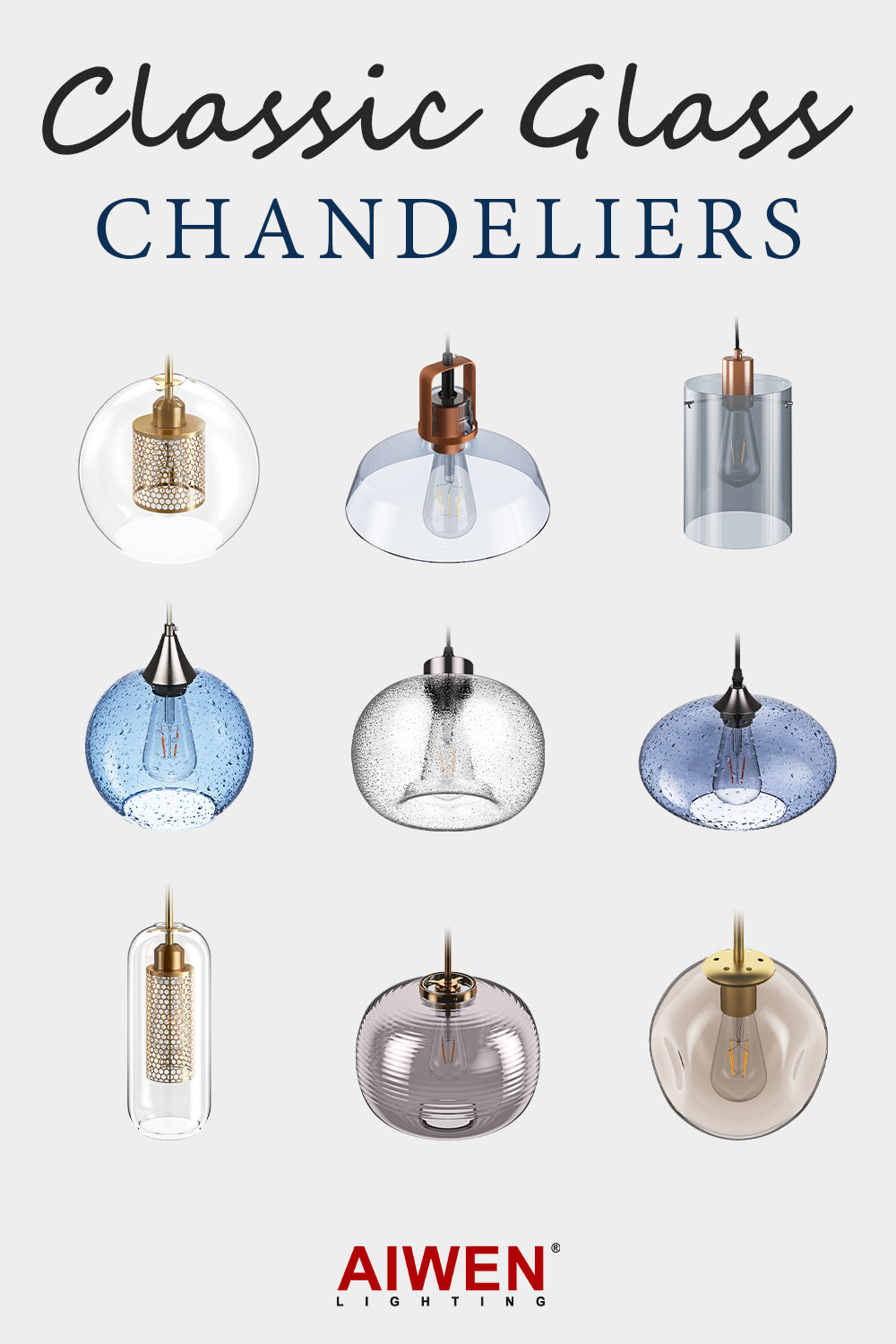 Glass Shade Lighting | Illuminate with Timeless Elegance – Aiwen Lighting