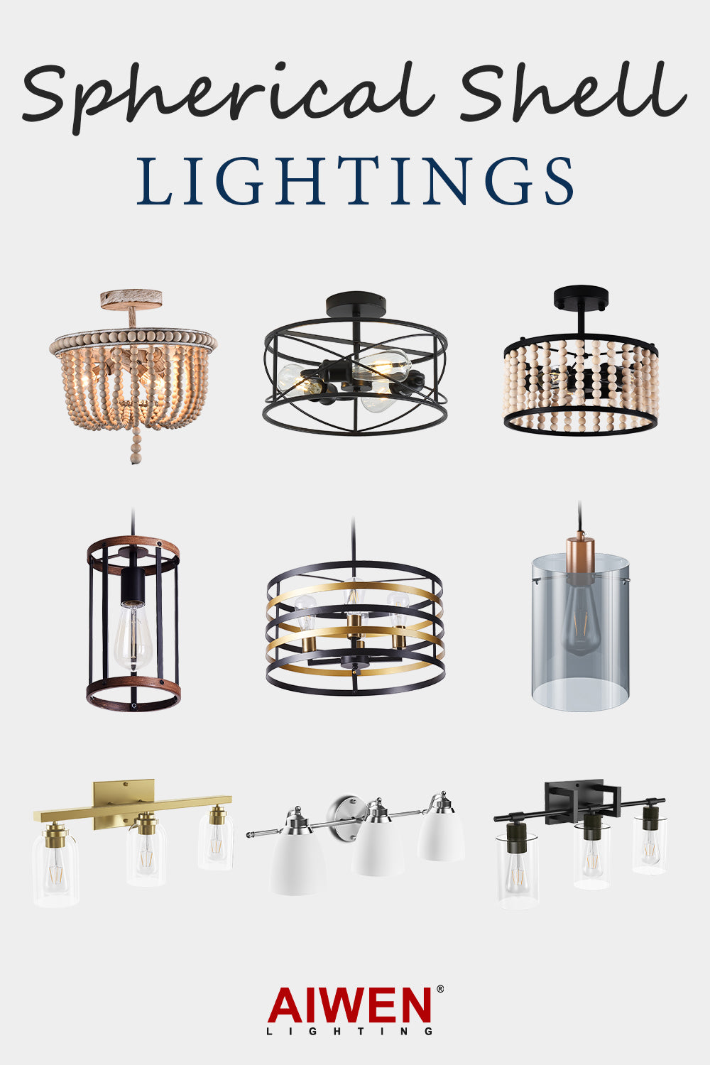 Spherical Shell Lighting | Elegant and Timeless – Aiwen Lighting
